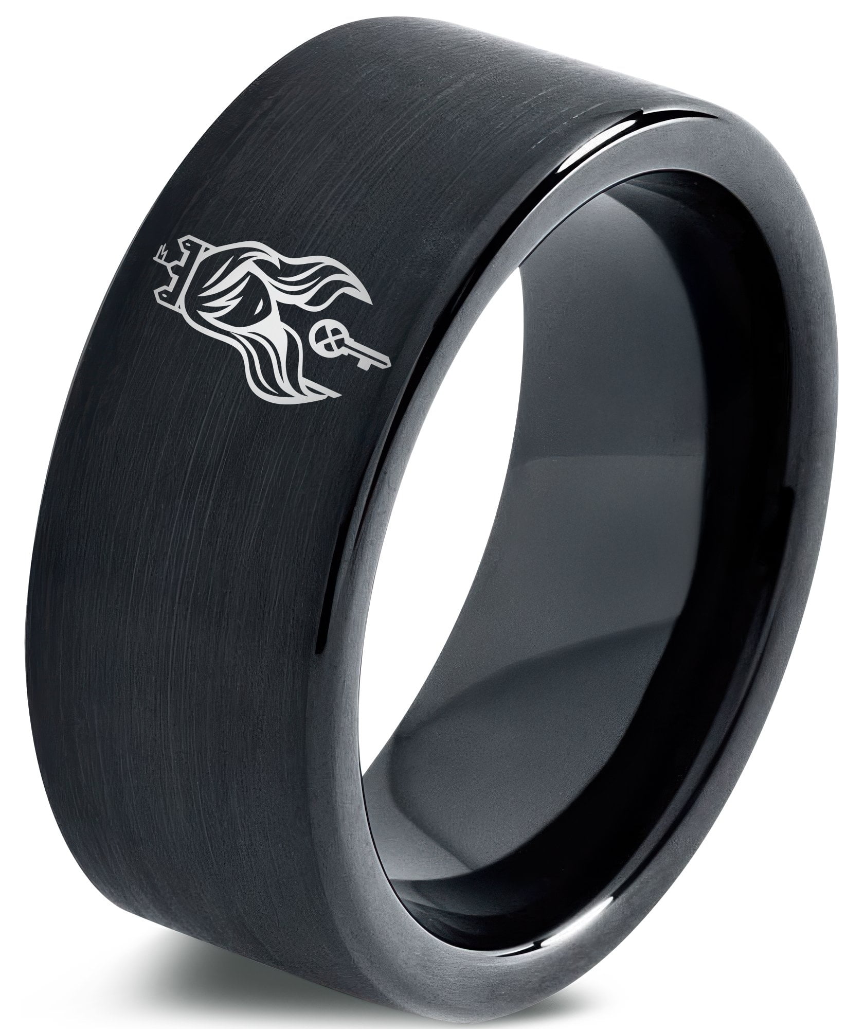 Engagement Ring Tungsten Gamer Black Wedding Band Boyfriend for Him ...