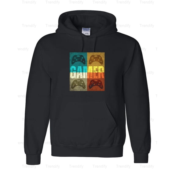 Gamer Vintage Controller Retro Gaming Graphic Hoodie M3081607, Up to ...