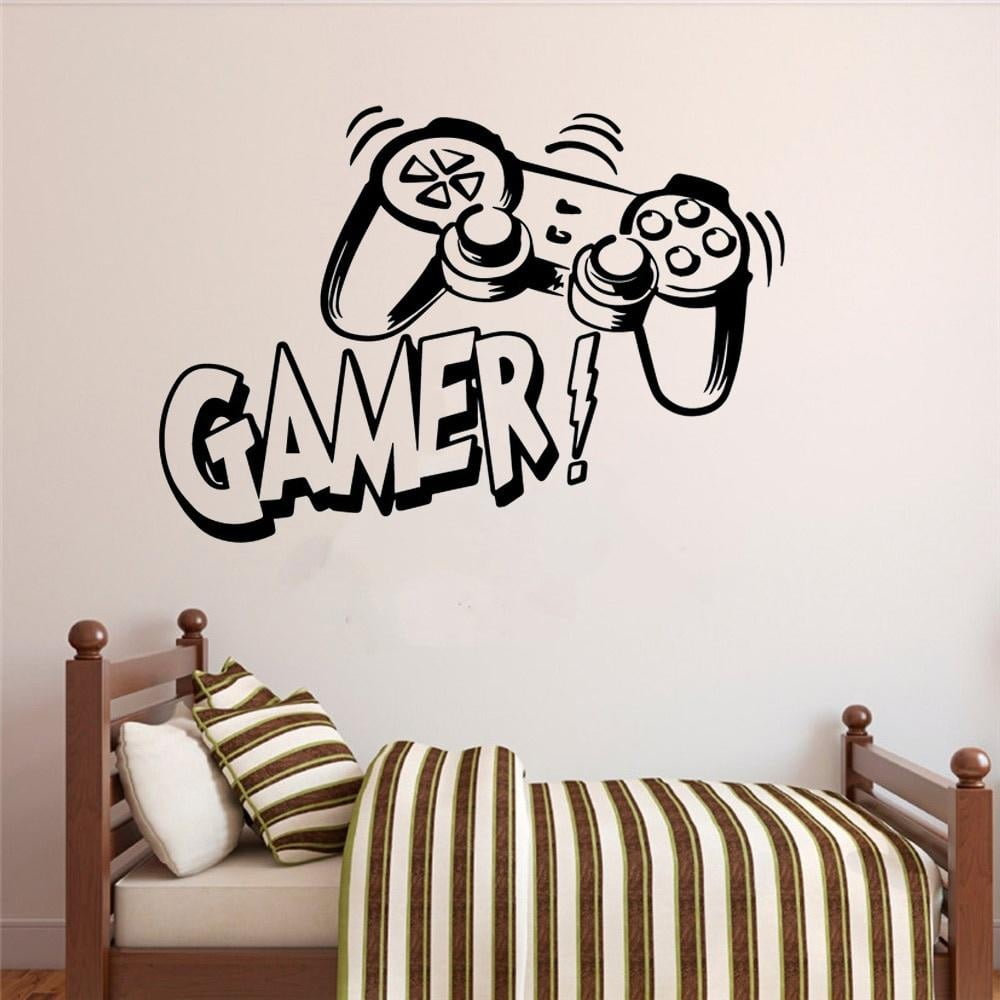 Gamer Vinyl Wall Sticker Video Game Home Decor Kids Room Boys Room ...