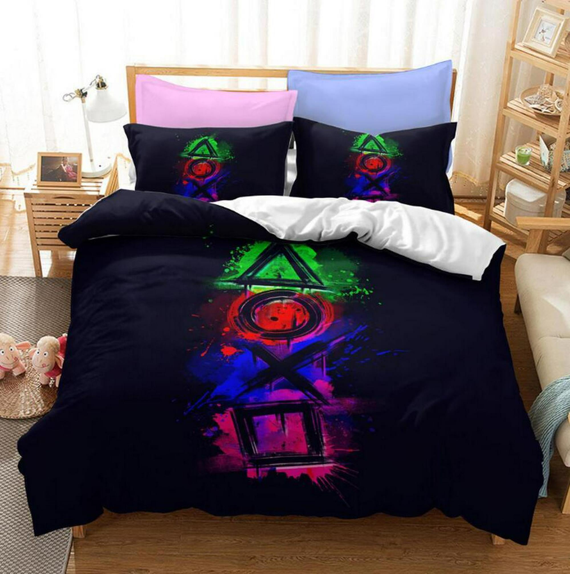 Gamer Watercolor Quilt Duvet Cover Set Comforter Cover - Walmart.com
