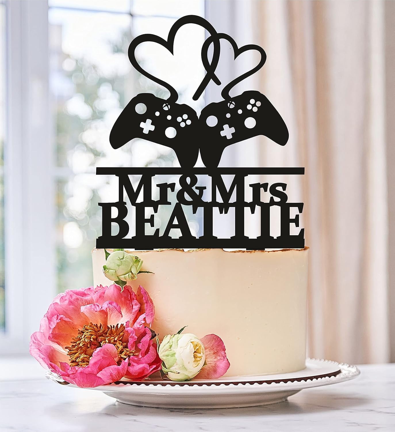 Gamer Wedding Cake Topper, Gamer Cake Topper, Video Game Wedding Topper ...