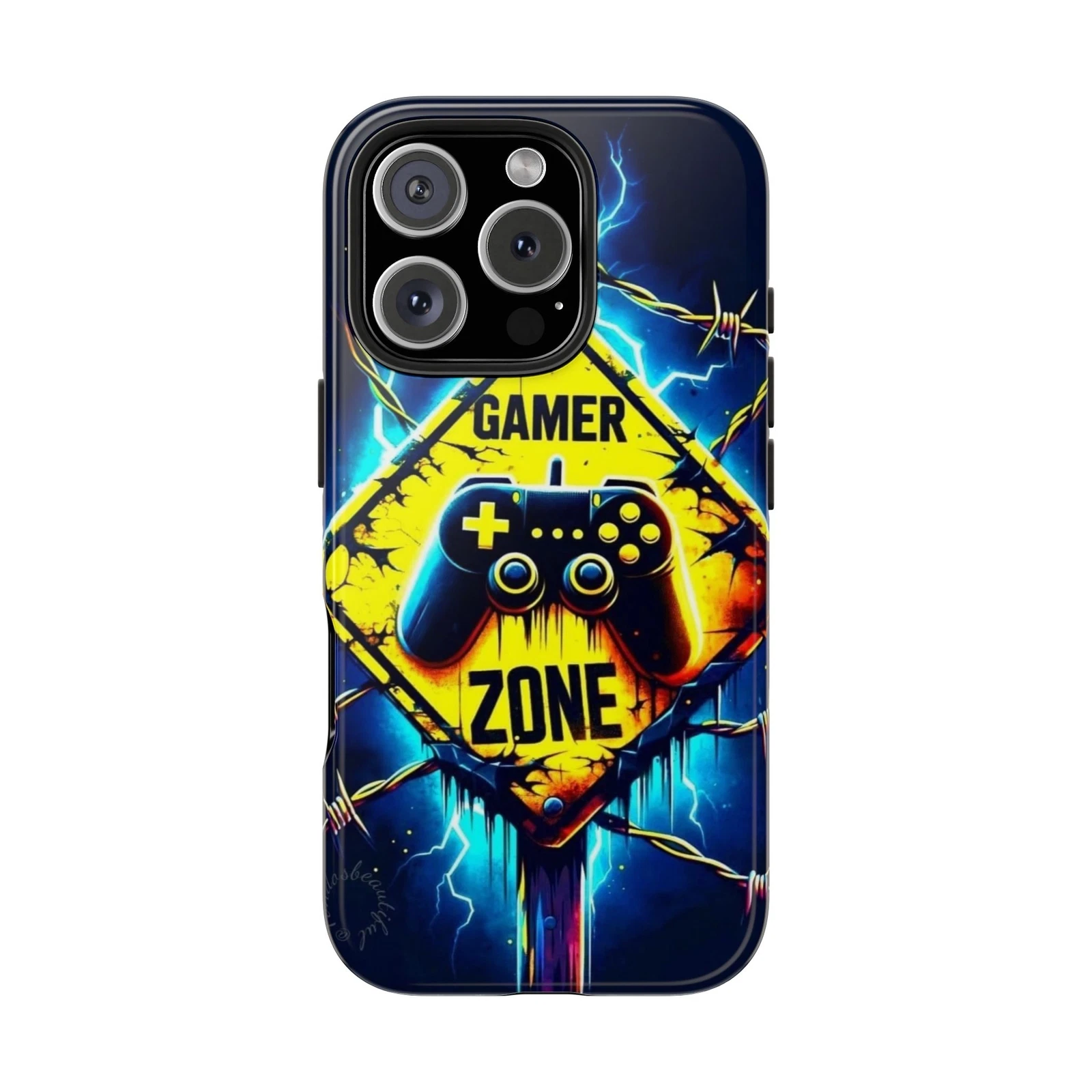 Gamer Zone Glitched Controller Symbol Phone Case for iPhone 12 to 17 ...