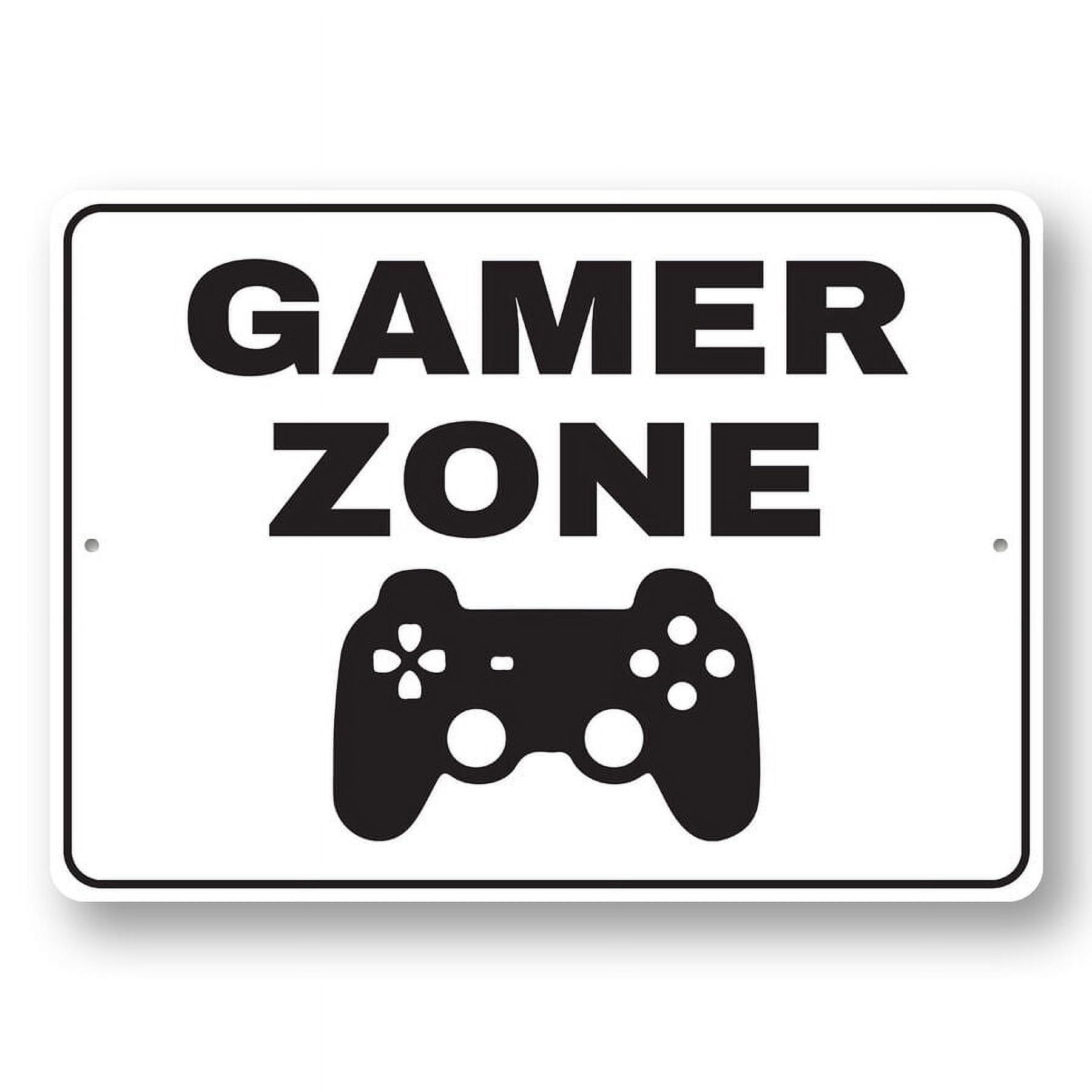 Gamer Zone Metal Sign Size: 16 x 12 Inch - Walmart.com
