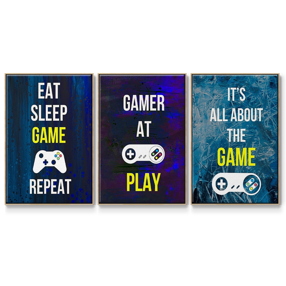 Gamer at Play IV - Framed Premium Gallery Wrapped Canvas L Frame 3 ...