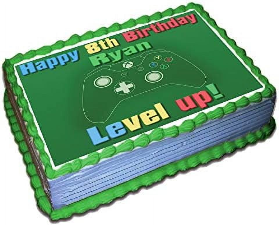 Gamer box Cake Toppers 1/4 8.5 x 11.5 Inches Birthday Cake Topper ...