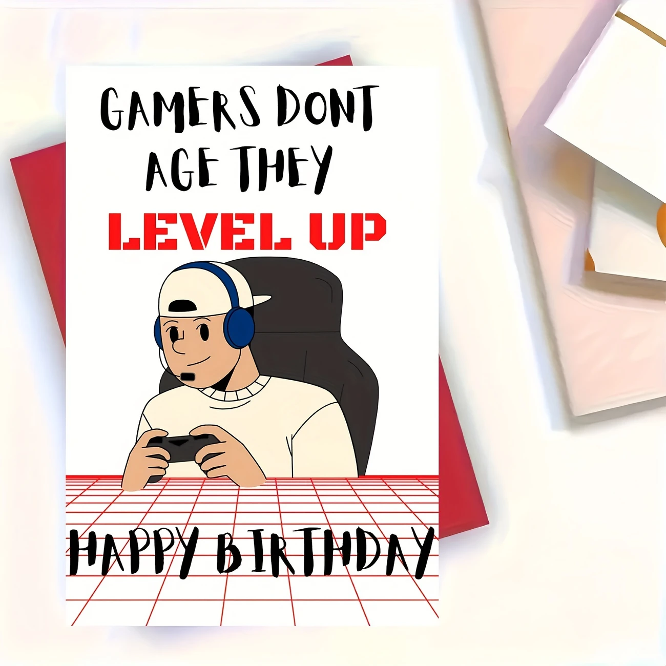Gamers Don't Age They Level Up Birthday Card – Perfect for Gamers – Fun ...