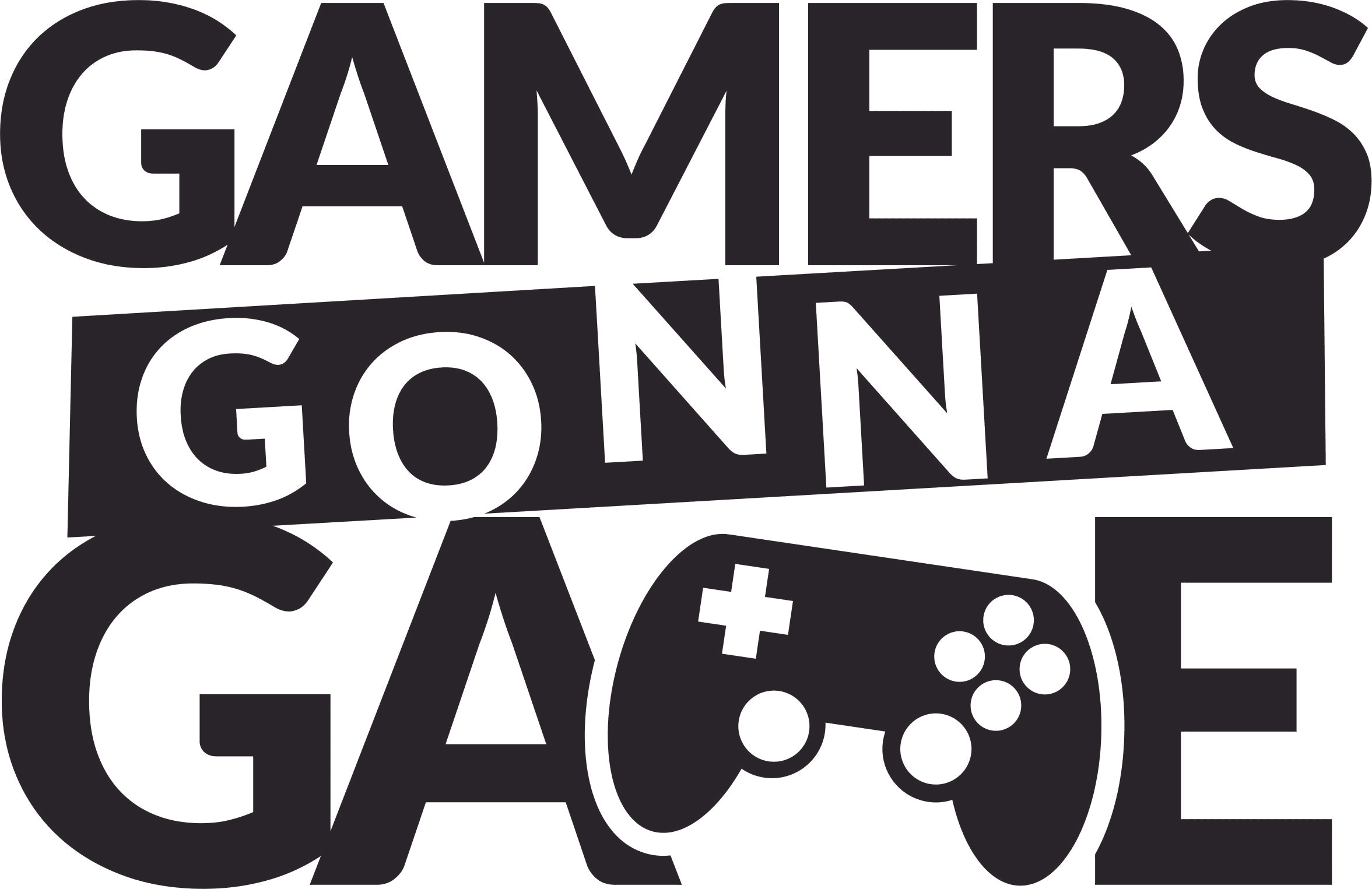 Gamers Gonna Game Black and White Art for Living Room Vinyl Wall Decal ...