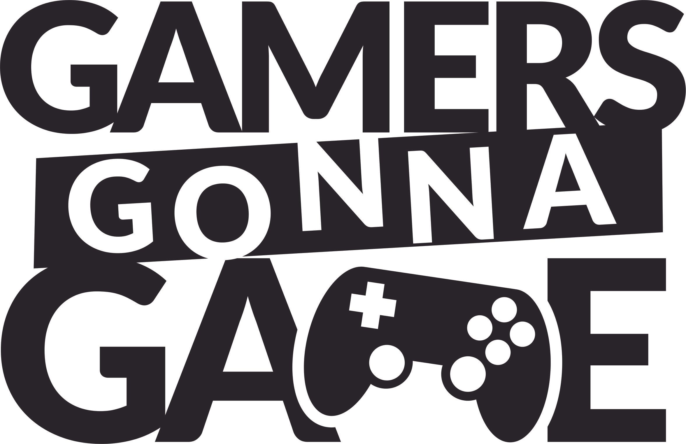 Gamers Gonna Game Removable Quotes Decal | Vinyl Joystick Controller ...