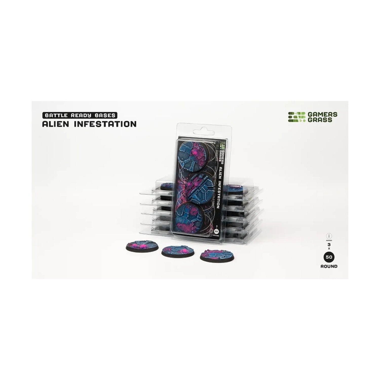 Gamers Grass Alien Infestation Bases - Round 50mm New - Walmart.com