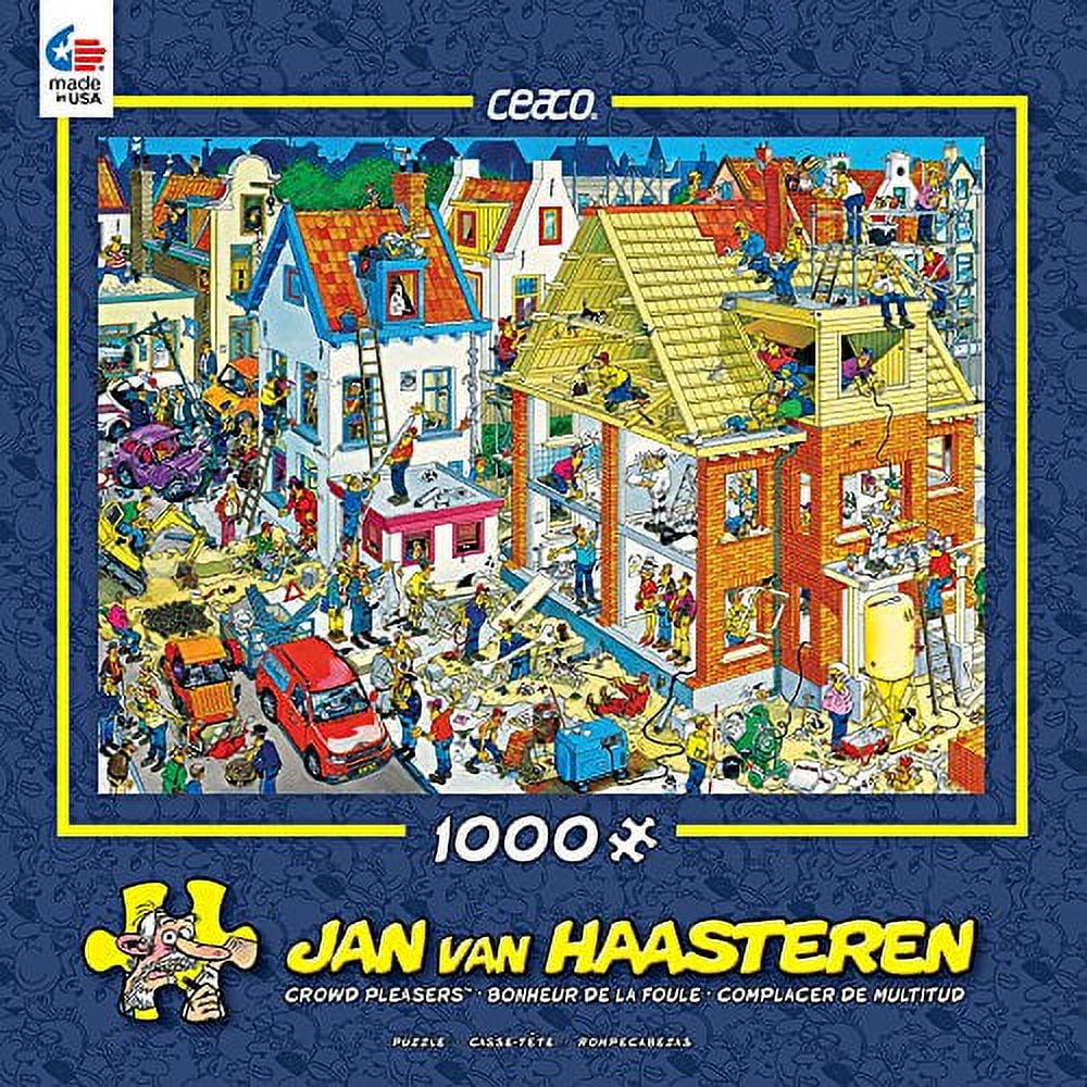 1000 Piece Ceaco Puzzle Jan Van Haasteren BUILDING SITE Crowd Pleasers ...