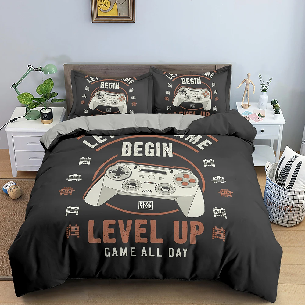 Games Comforter Cover Gamepad Bedding Set for Boys Kids Video Modern ...