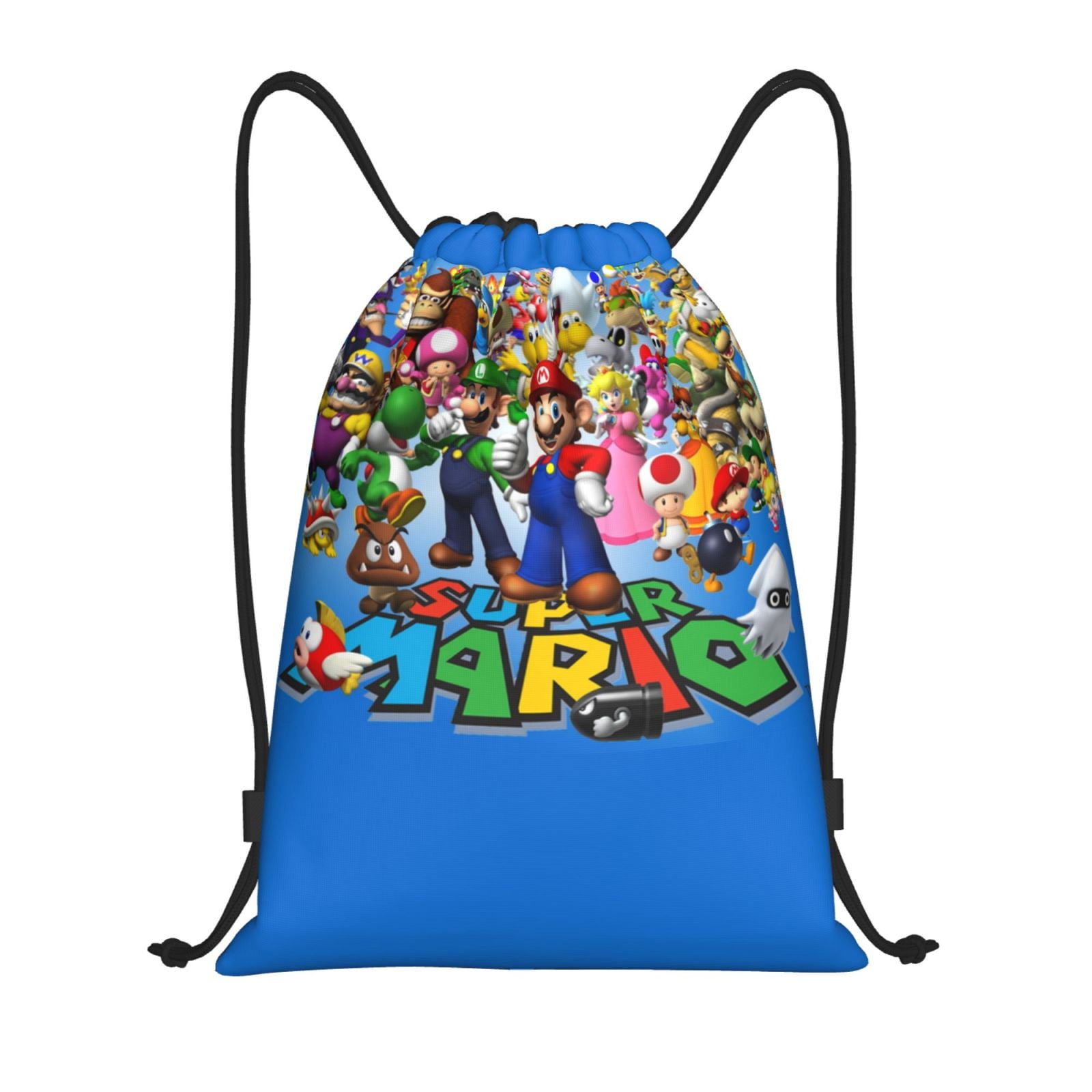 Games Fanart Super Mario Bros 55 Drawstring Backpack Drawstring Gym ...