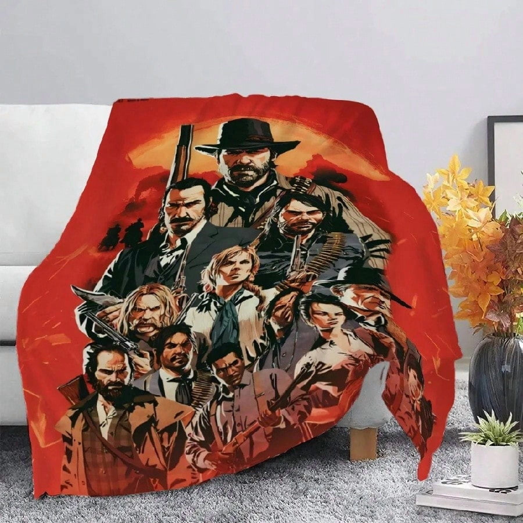 Games Red Dead Redemption 2 Printed Blanket Picnic Blankets Warm ...