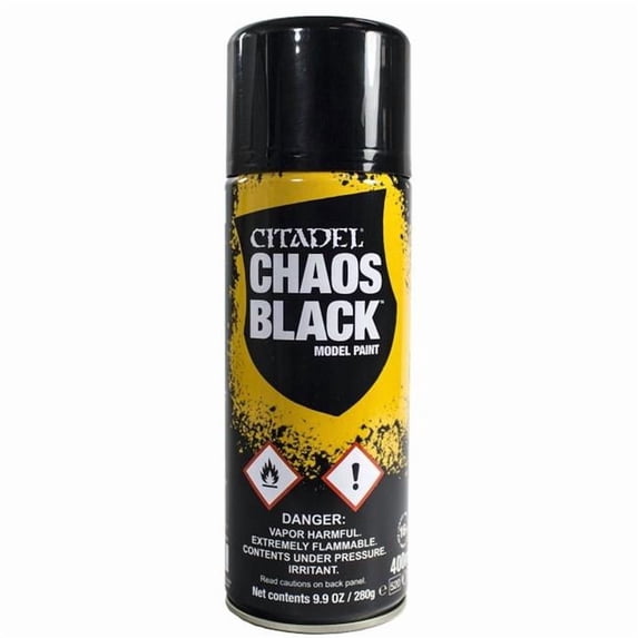 Games Workshop, Chaos Black Primer Spray, 9.9oz, Model Paint - Walmart.com