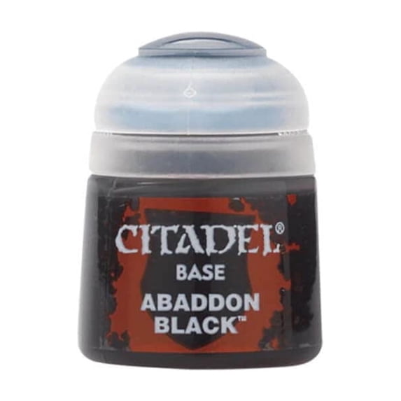 Games Workshop Citadel Base Paint, Abaddon Black, 12ml, High Pigment ...