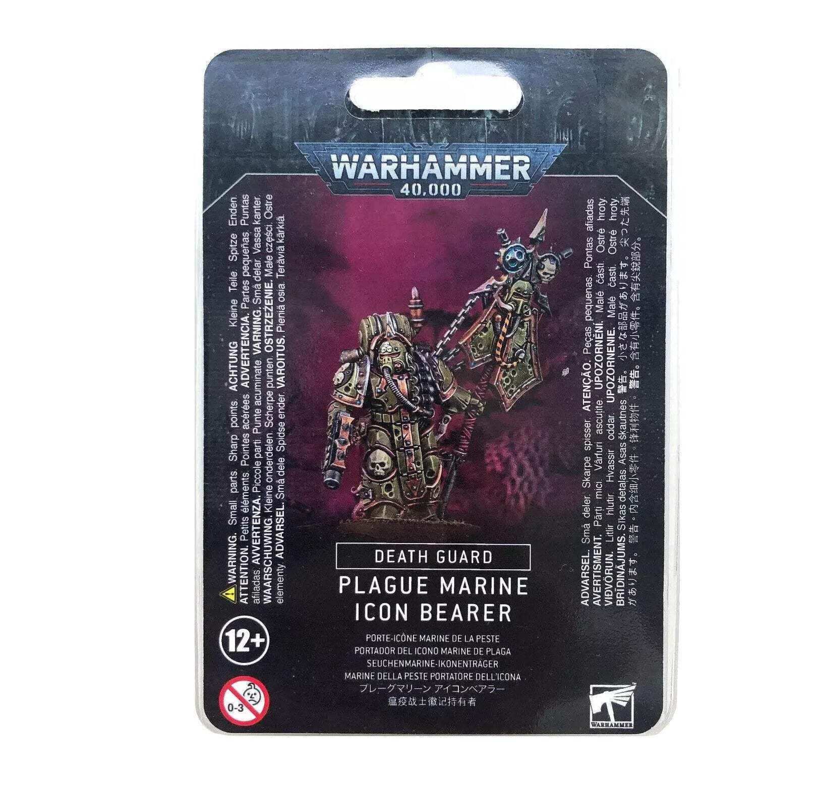 Games Workshop Warhammer 40k Death Guard Plague Marine Icon Bearer ...