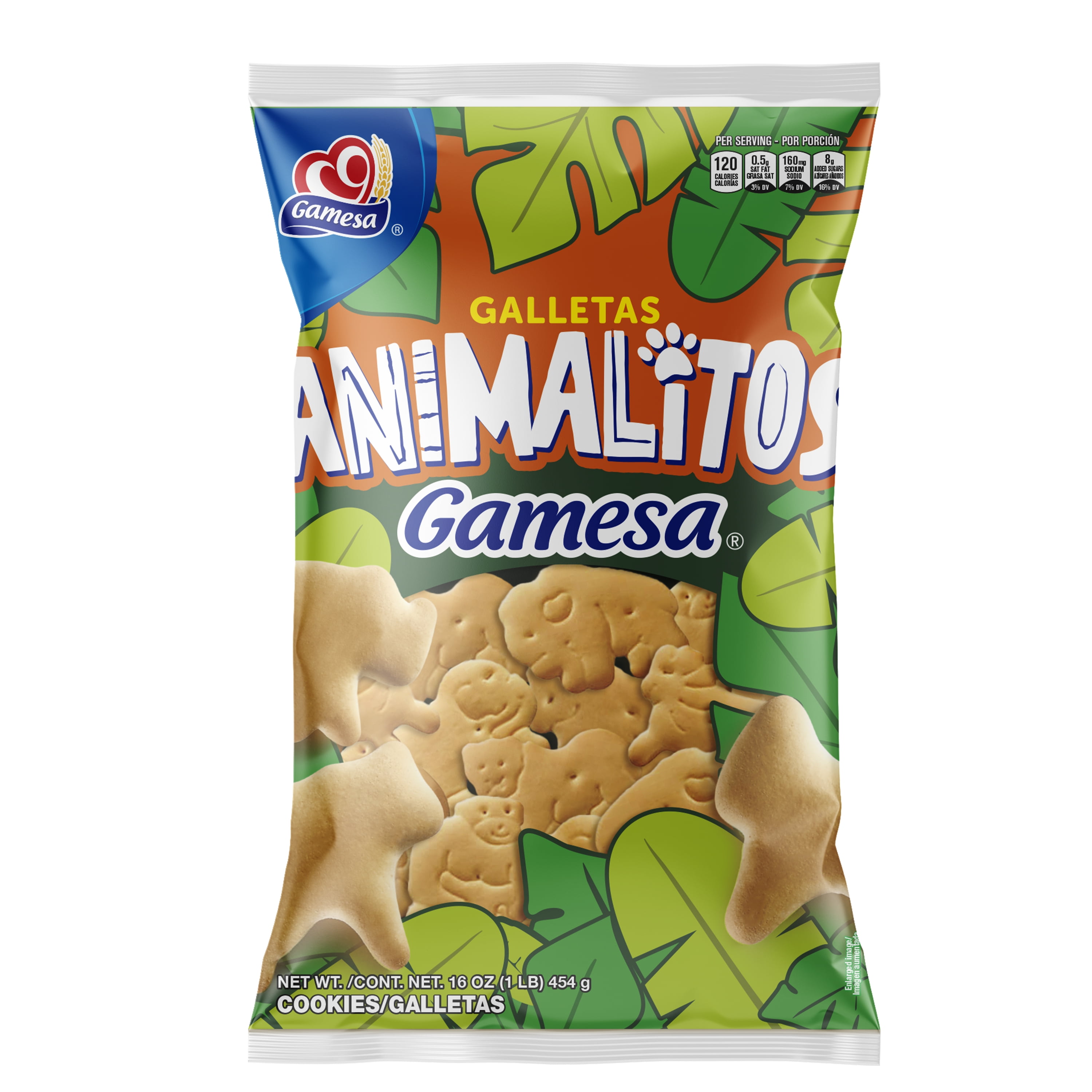 Gamesa Animalitos Galletas - Animal Shaped Cookies, 16 oz Bag - Walmart.com