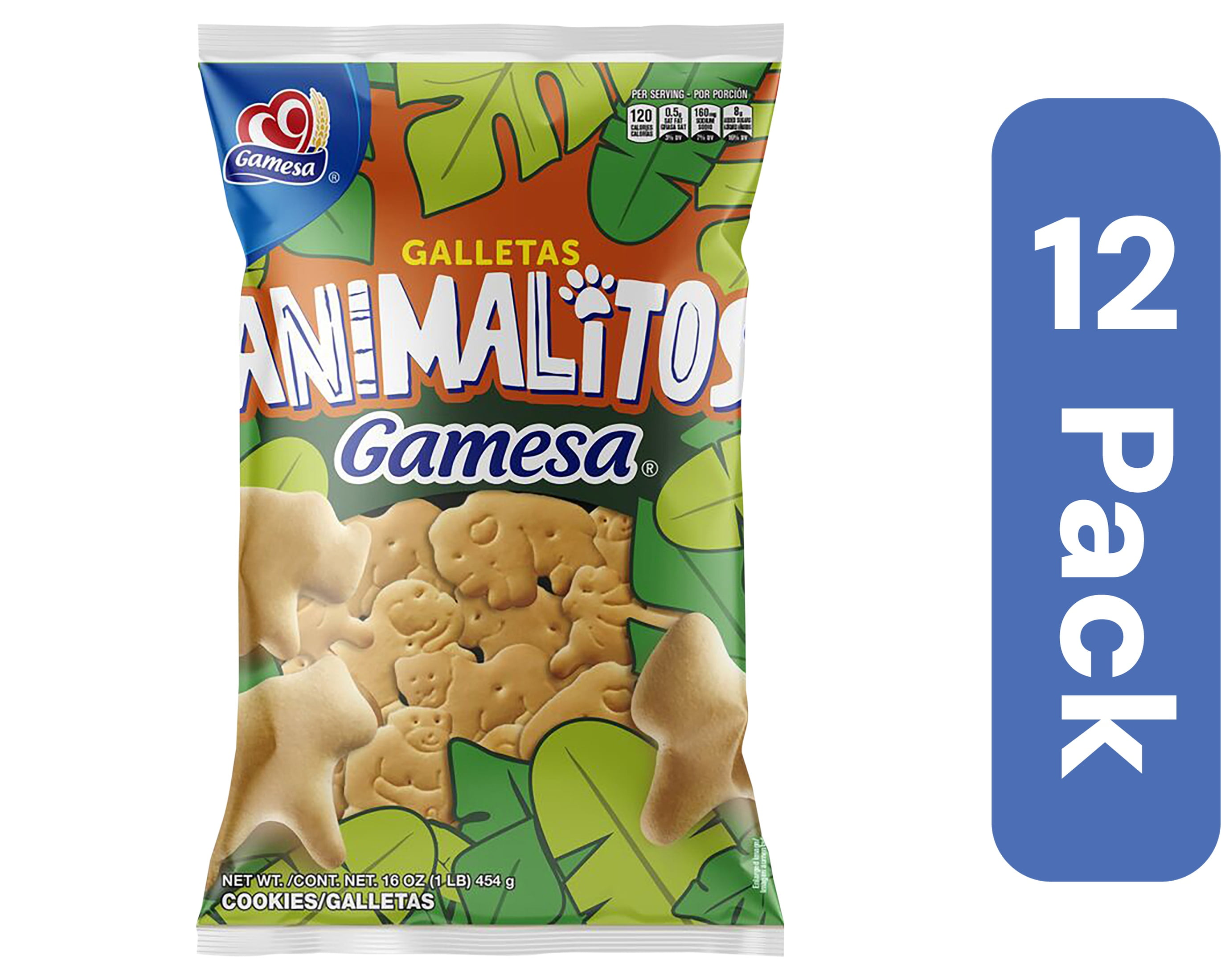Gamesa Animalitos Cookies Large 16 oz (Pack Of 12) - Walmart.com