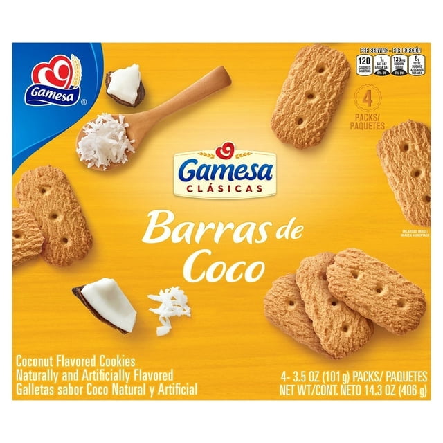 Gamesa Barras de Coco Coconut Cookies - 14.3 oz, Pack of 1 - Walmart.com