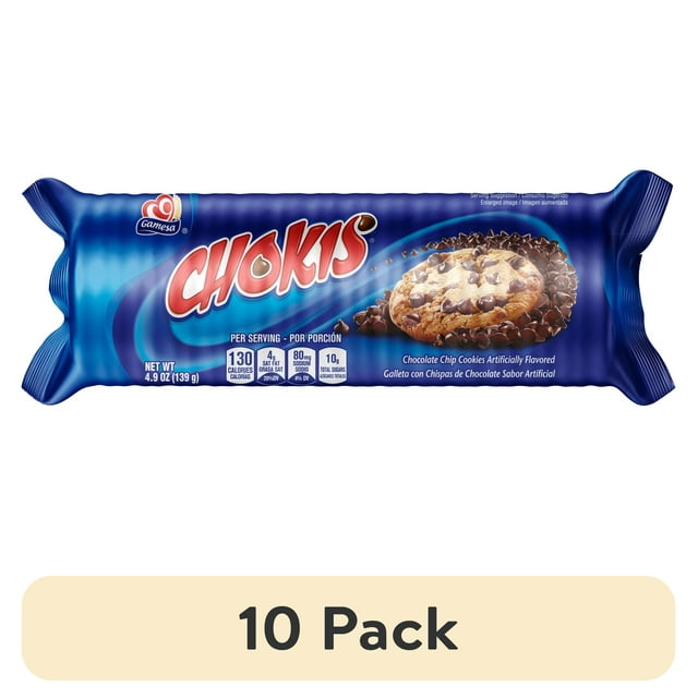 (10 pack) Gamesa Chokis Chocolate Chip Cookies Artificially Flavored, 4 ...