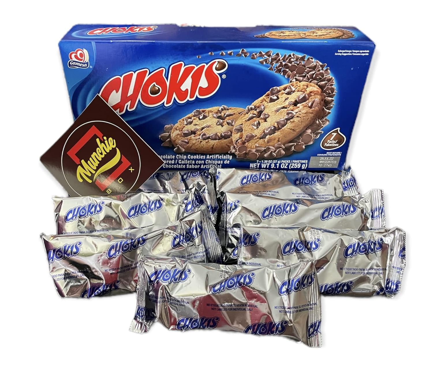 Gamesa Cookies Chokis Classic Chocolate Chip Cookies, 7-1.30 oz ...