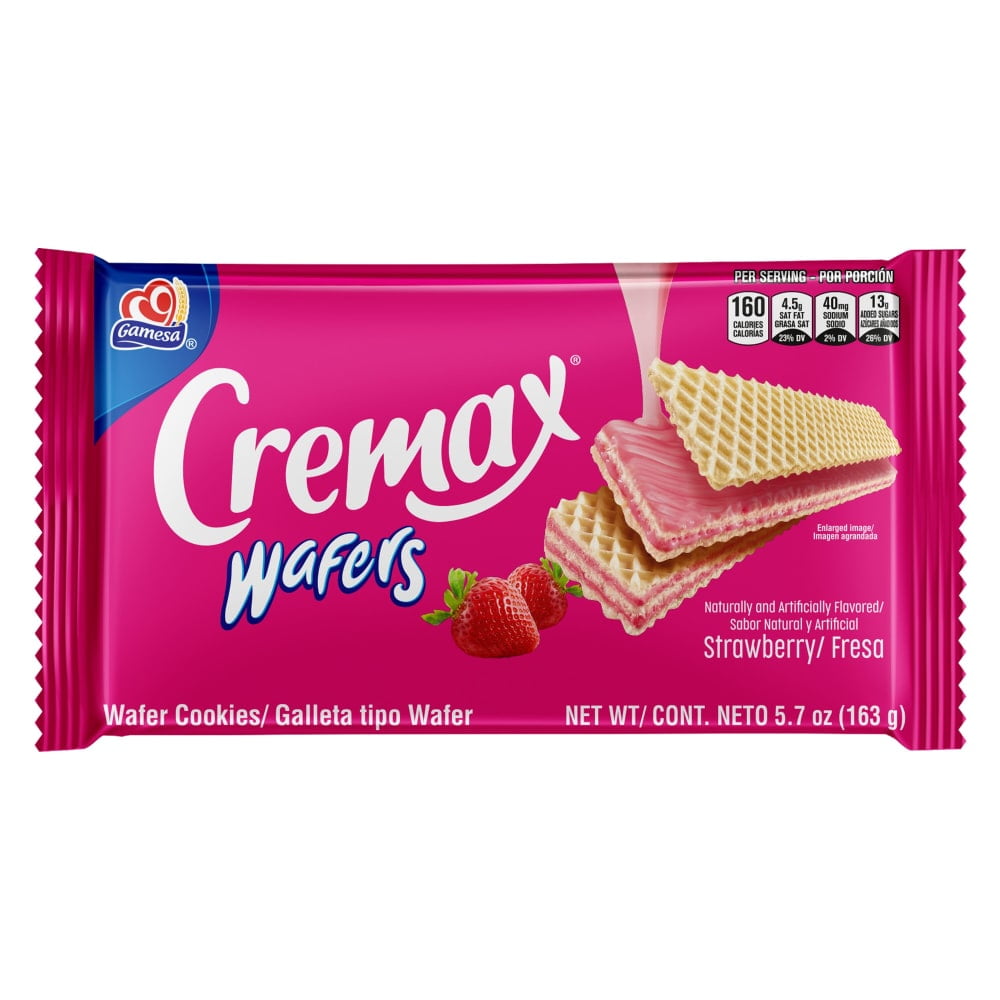 Gamesa Cremax Strawberry Wafer Cookies, 5.7 oz (Package May Vary ...