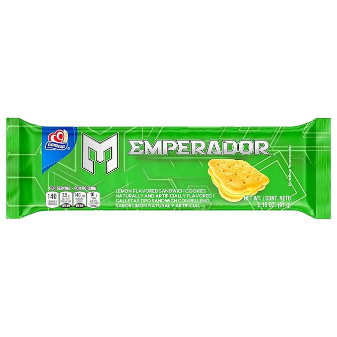Gamesa, Emperador Sandiwch Cookies Lemon Flavored, 2.15 Ounce - Walmart.com