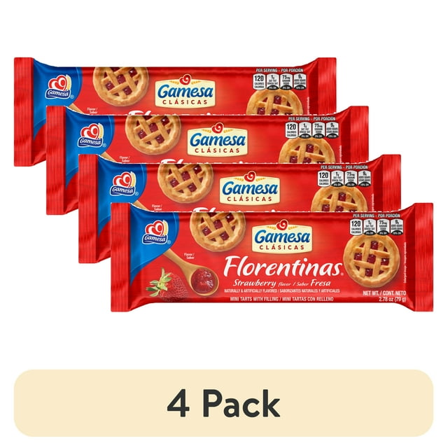 (4 pack) Gamesa Florentinas Strawberry Naturally and Artificial ...