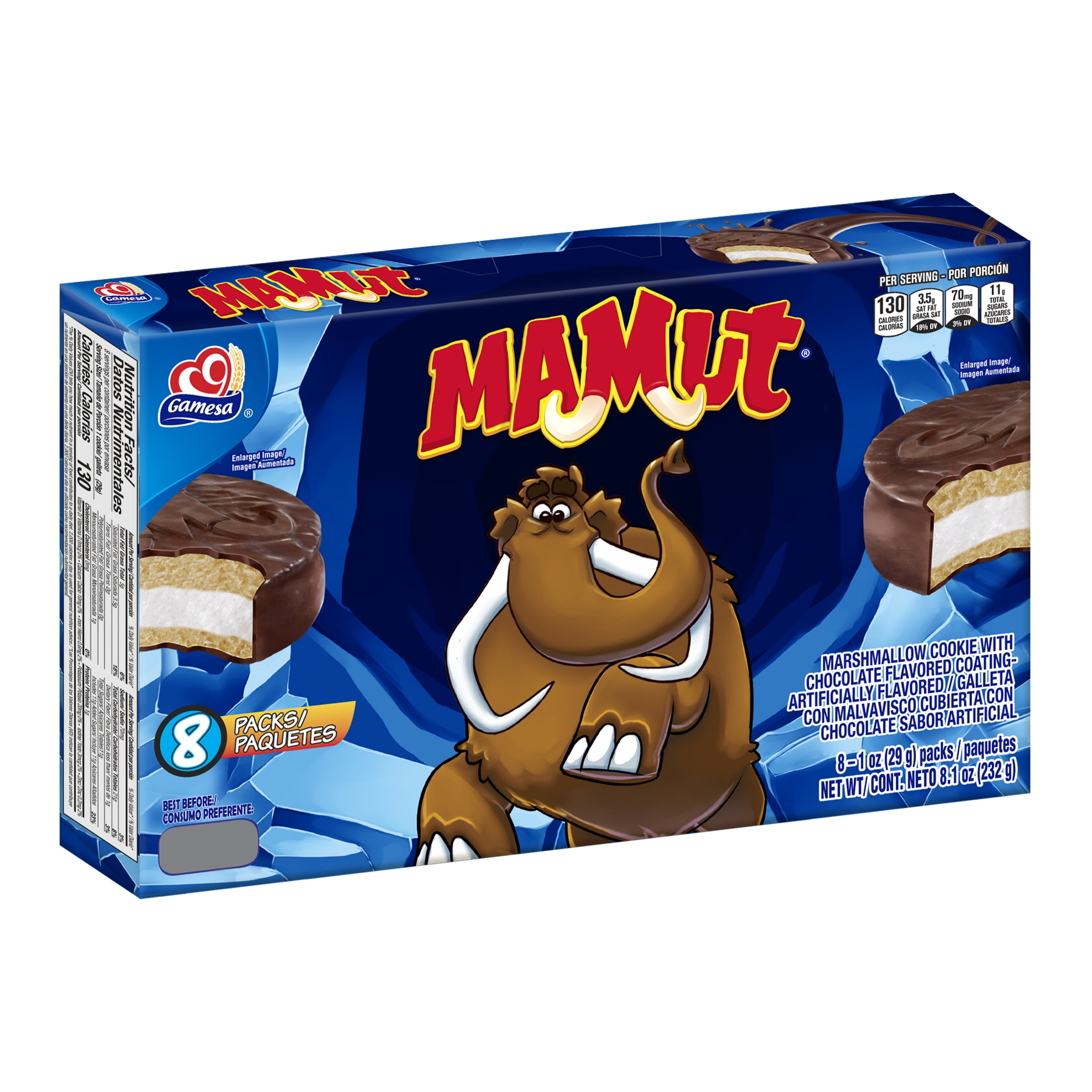 Gamesa Mamut Marshmallow Cookies Galletas, 8.1 oz Box - Walmart.com