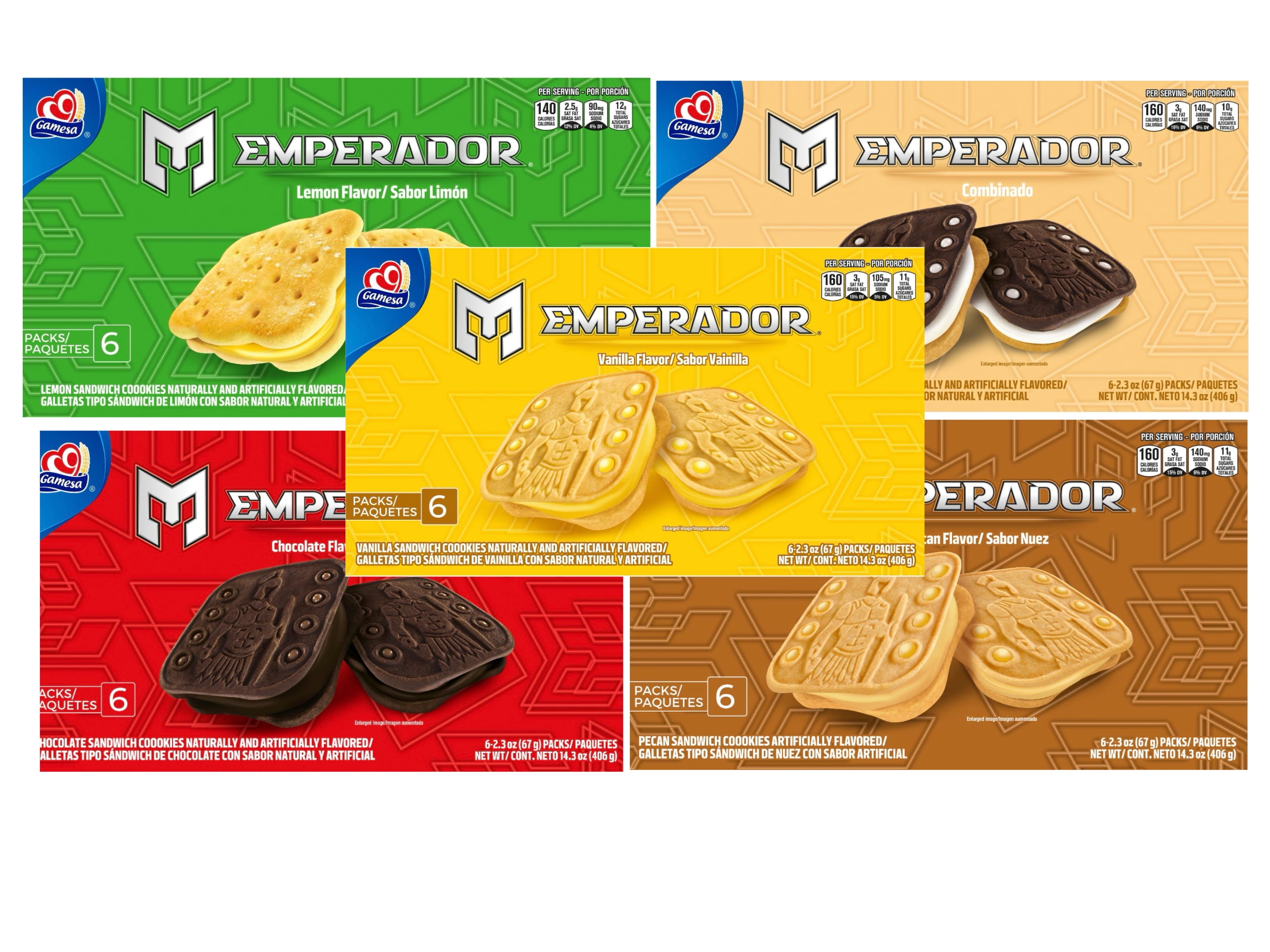 Gamesa Mix Emperador | Limon | Vainilla | Choco | Nuez |Mexican Cookies ...