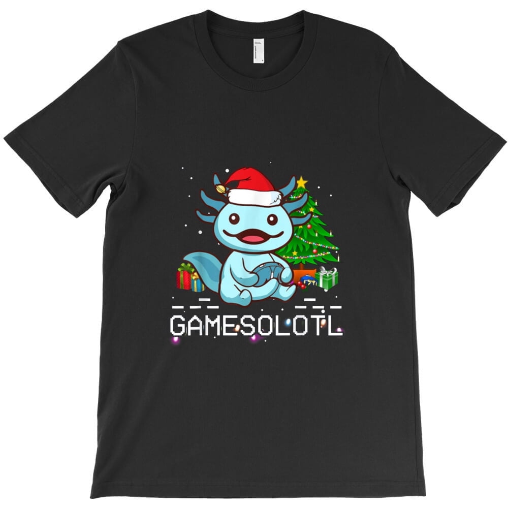 Gamesalotl Cute Axolotl Pajamas Christmas Kids Youth Gamer Themed ...