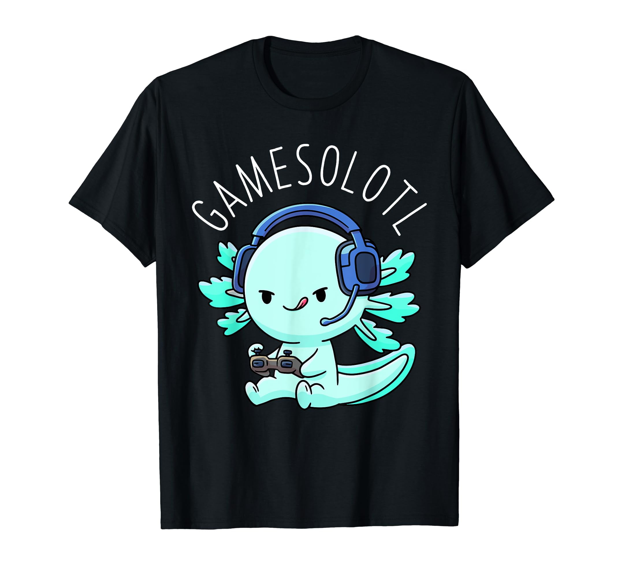 Gamesolotl Axolotl Gamer Anime Gifts Kawaii Boys Girls T-Shirt ...