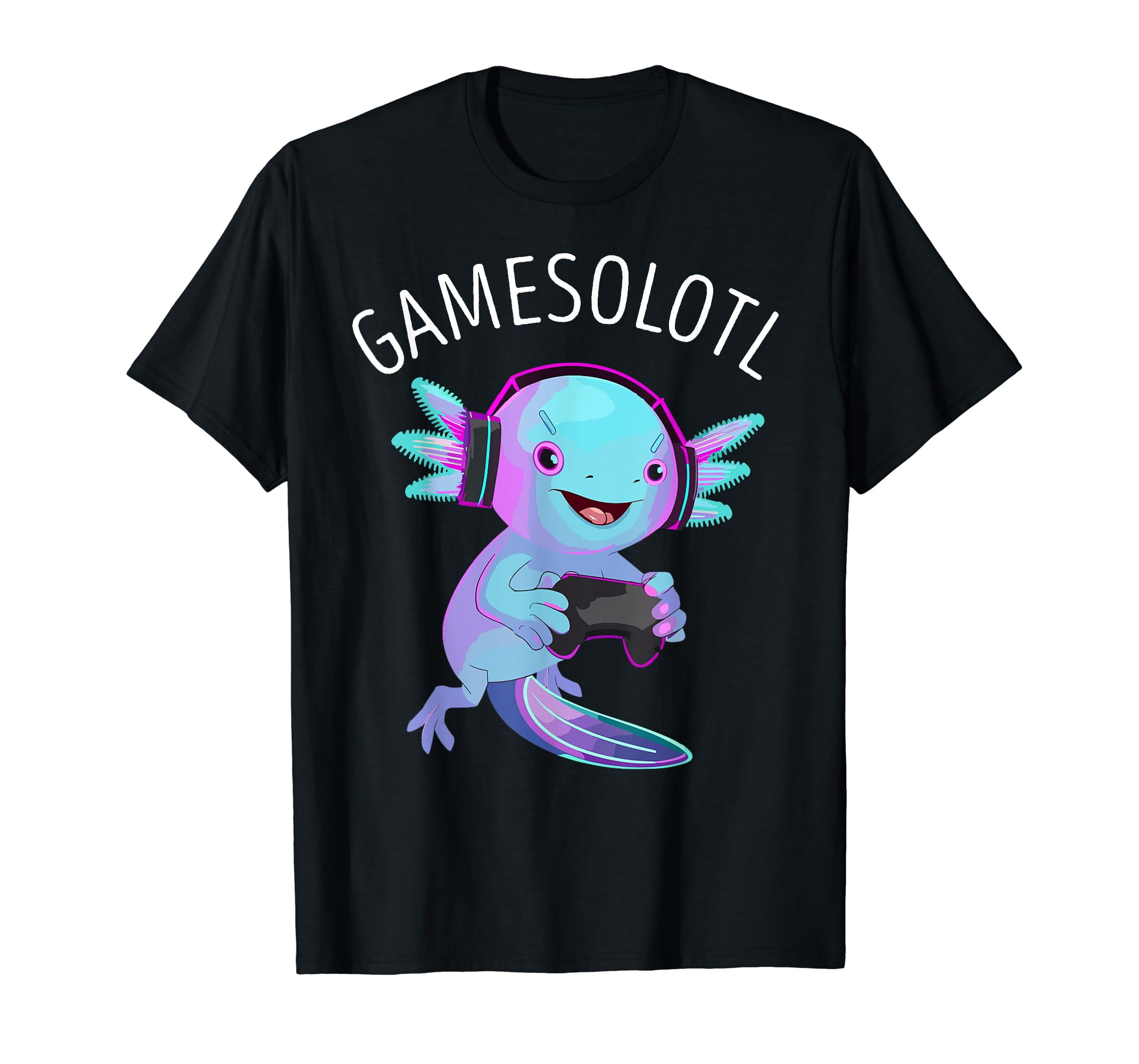 Gamesolotl Axolotl Gamer Anime Kawaii Axolotl T-Shirt - Walmart.com
