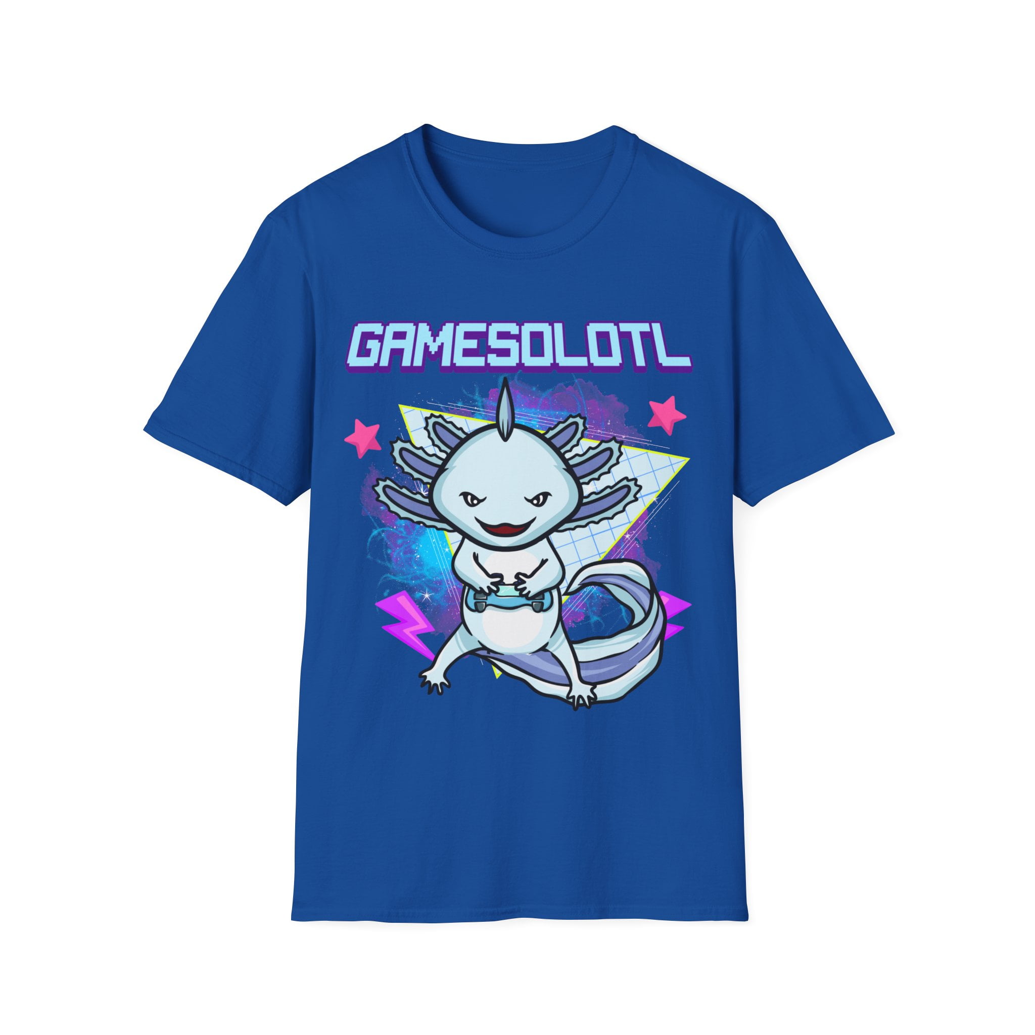 Gamesolotl Axolotl Video Gamer Novelty Salamander Art TShirt - Walmart.com
