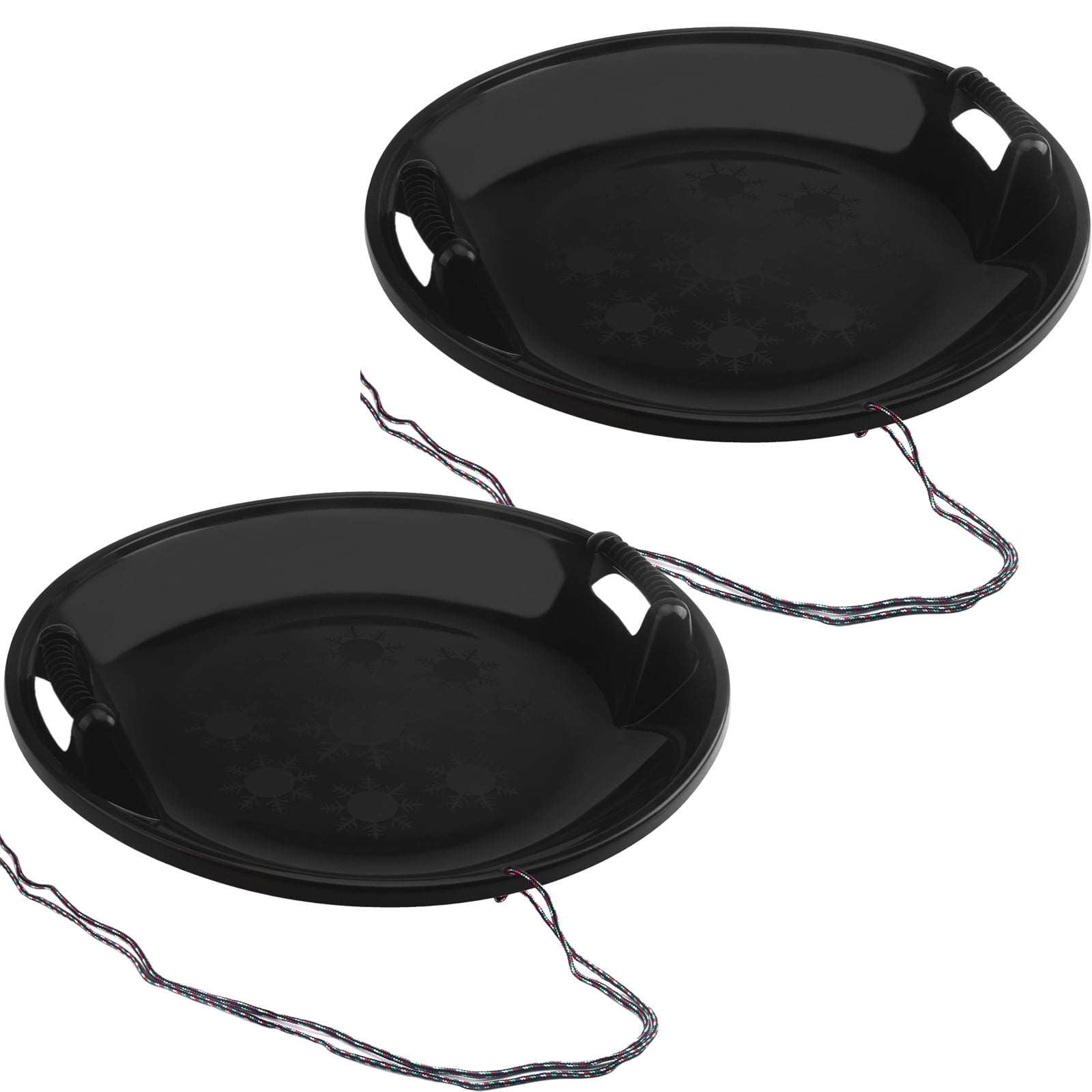 Gamexcel 2 Pack Round Flying Saucer Disc Racer Snow Sled Toboggan, for ...