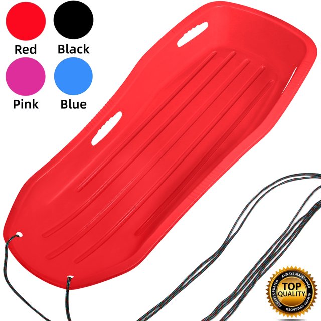 Gamexcel 48-Inch Durable Downhill Sprinter Toboggan Snow Sled for Kids ...