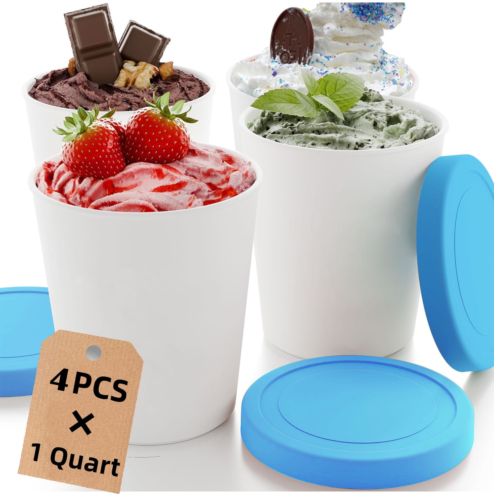 Gamexcel Blue Polypropylene Freezer Safe Food Storage Container (4 ...