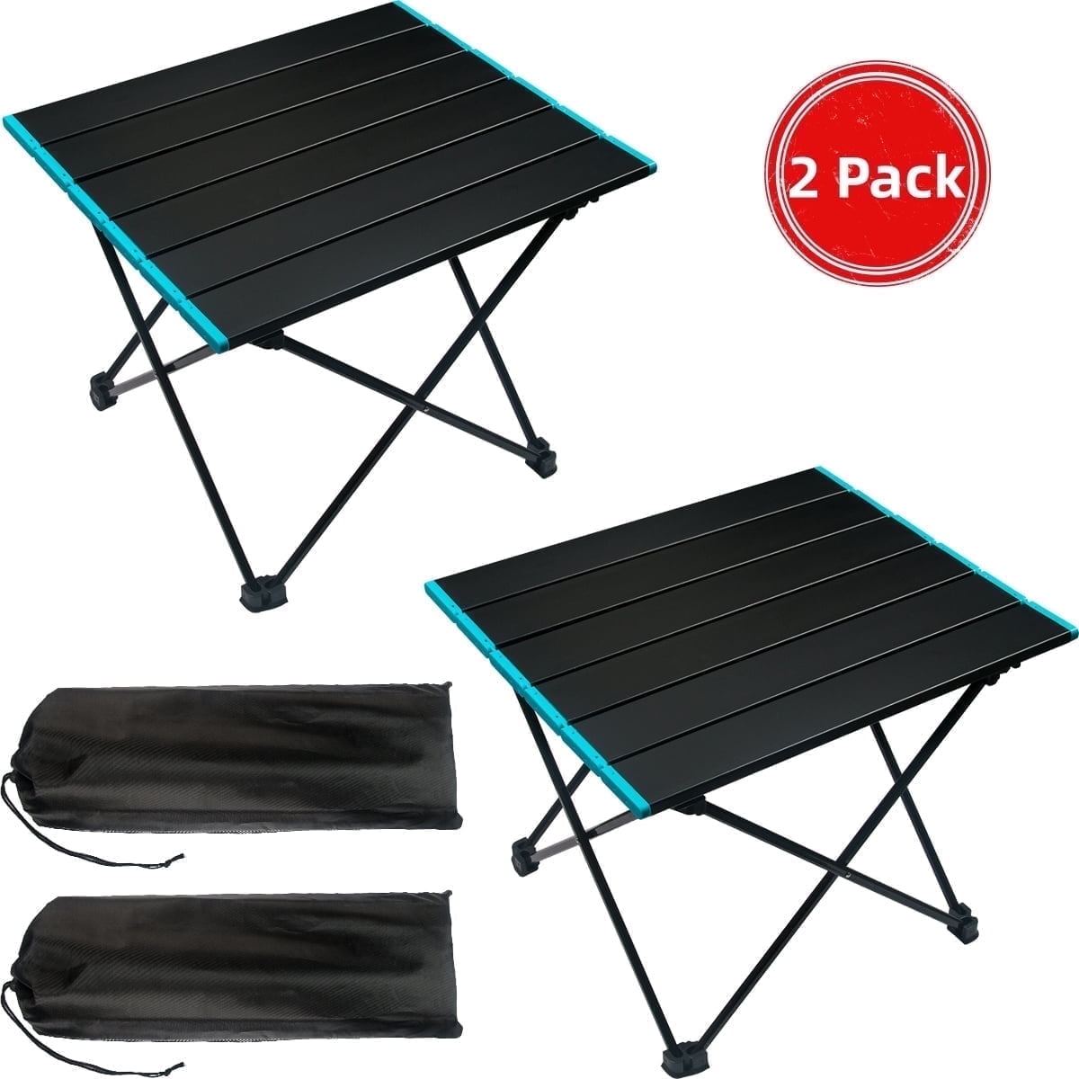 2Pack Portable Camping Tables Folding Tables, Ultralight Aluminum ...