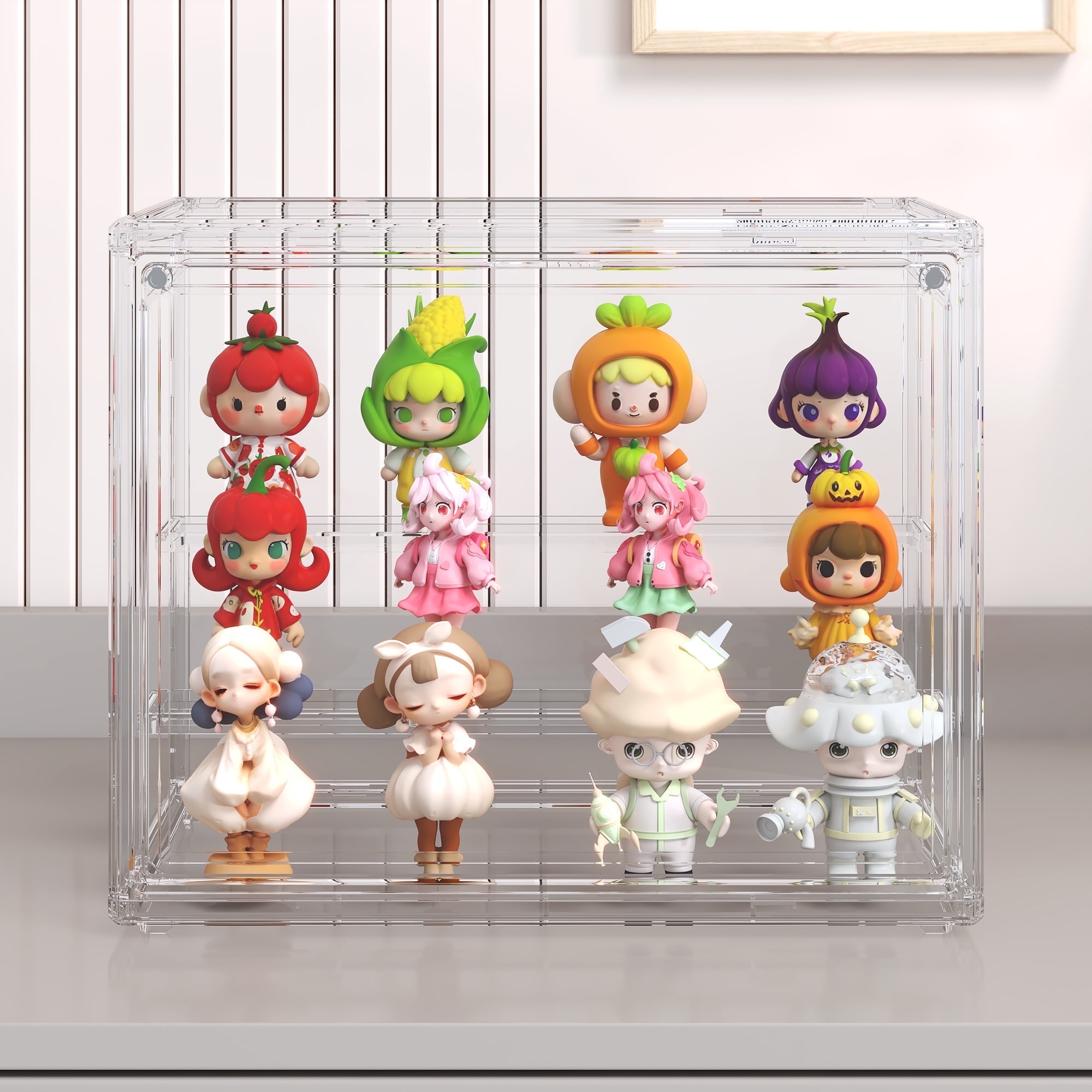 Garmic Acrylic Display Case for Collectibles 3 Layer Adjustable Figure ...