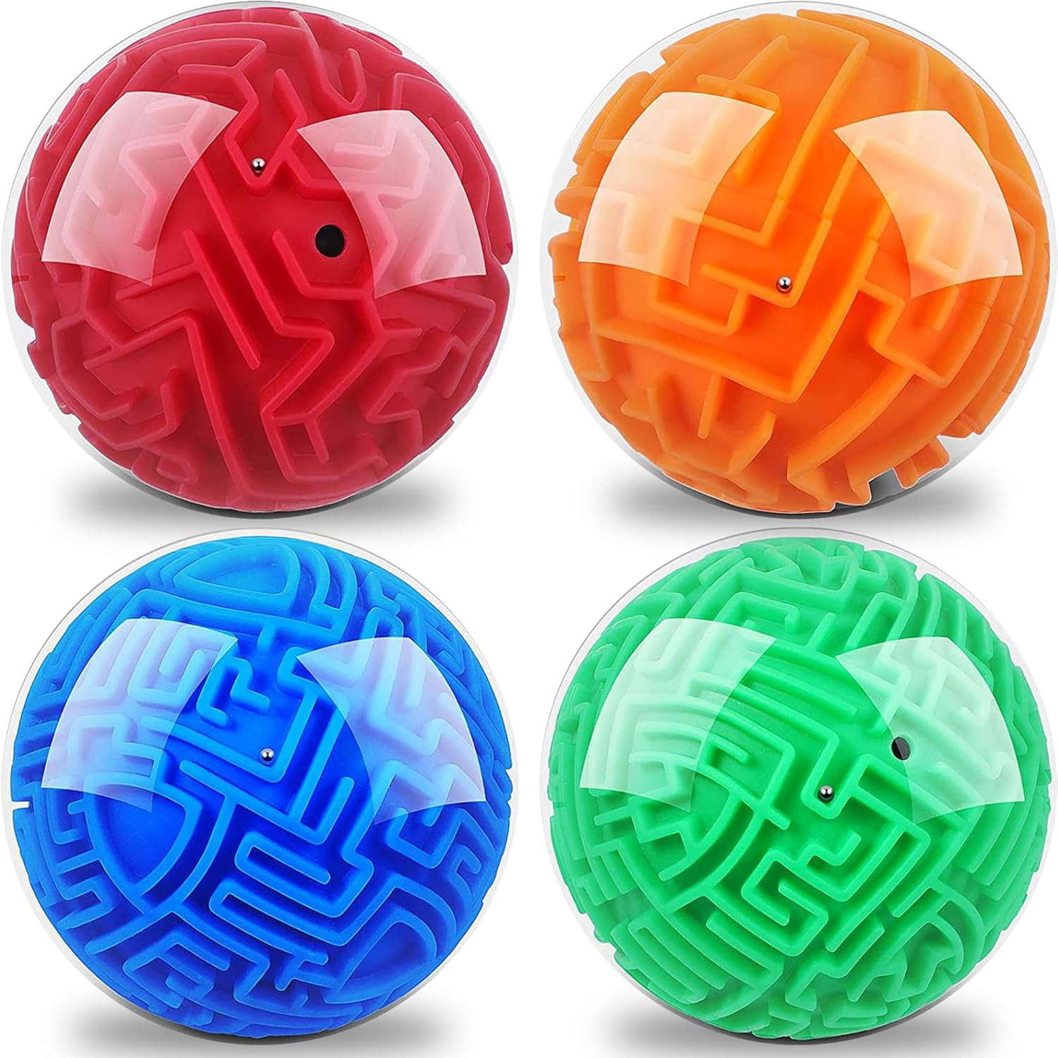 Gamie 3D Maze Ball Puzzle Games for Kids, Set of 4, Brain Teasers for ...