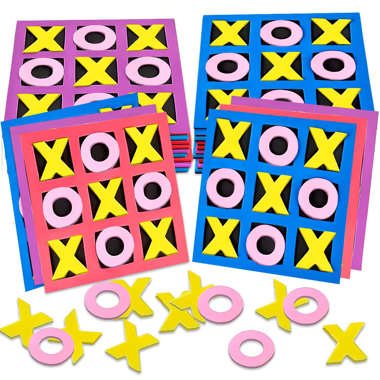 Gamie 5-Inch Foam Tic Tac Toe Mini Board Games (24 Pack) - Travel Tic ...