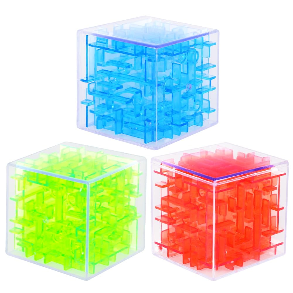 Gamie Brainy Maze Puzzle RRF12 Cube Game, Set of 3, Maze Cube Puzzles ...