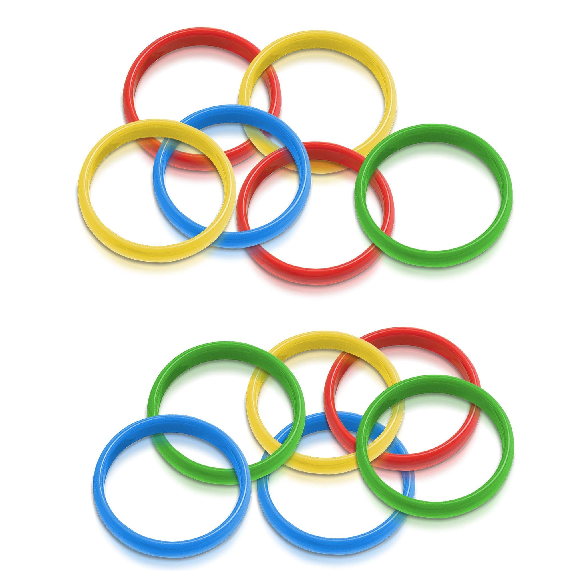 Gamie Carnival Cane Rack Rings - Set of 12 - Colored Hoops for Ring ...