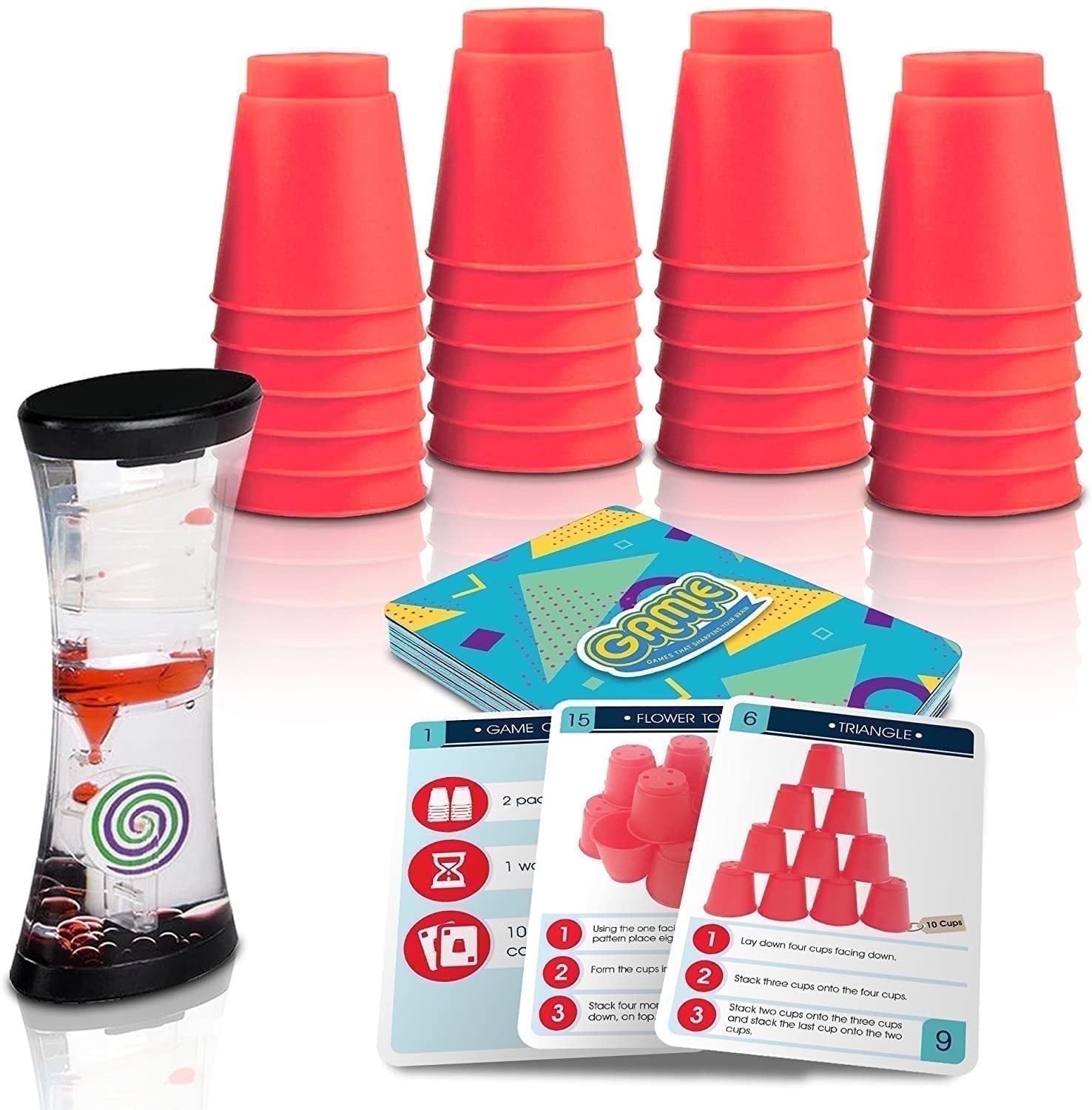 Gamie Quick Stacker Set - Plastic Stacking Cups Party Game for Adults ...