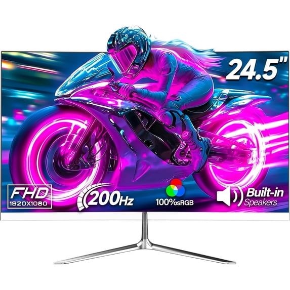 Gaming 24.5 Inch 200Hz Built-in Speakers, 180hz PC FHD 1080P Frameless ...