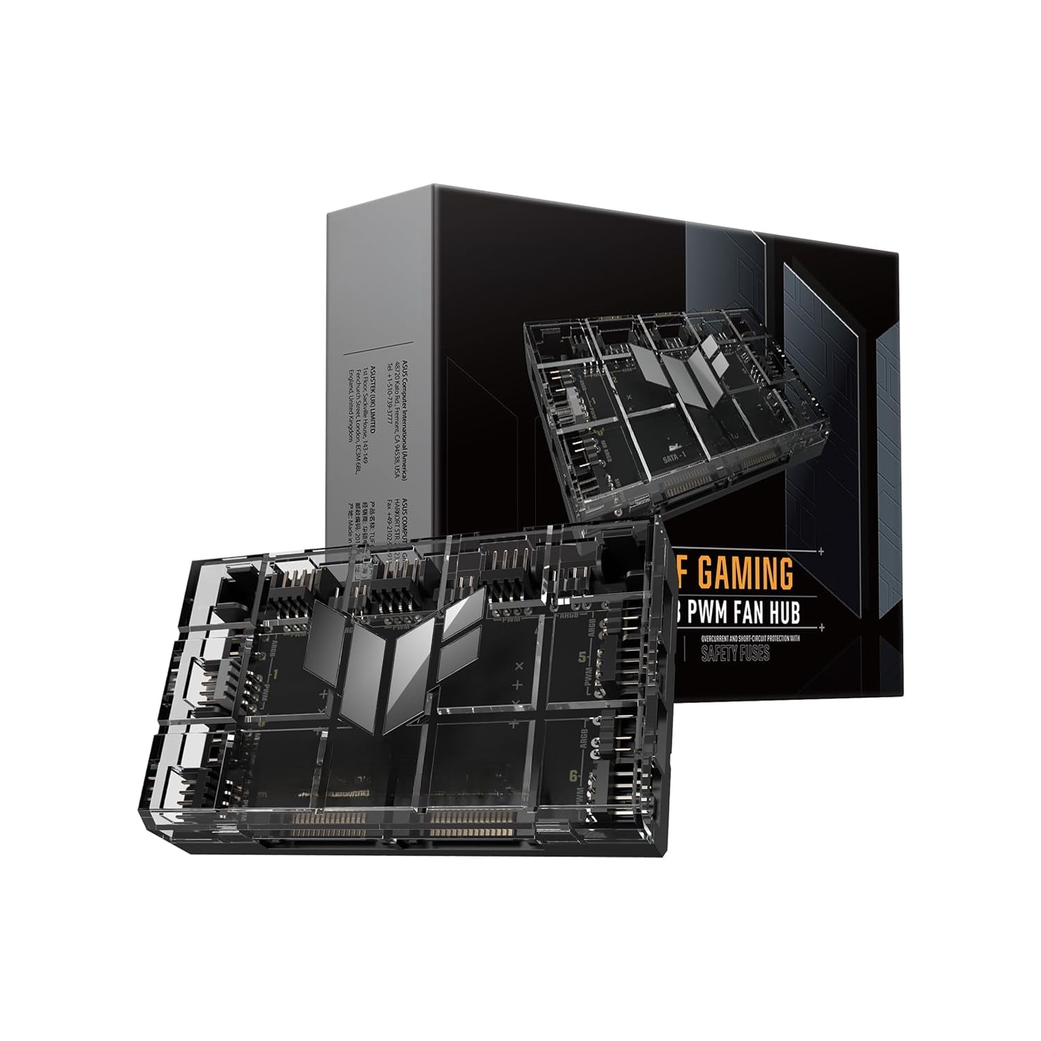 Gaming ARGB PWM Fan Hub Stable Dual SATA Power Support Black - Walmart.com