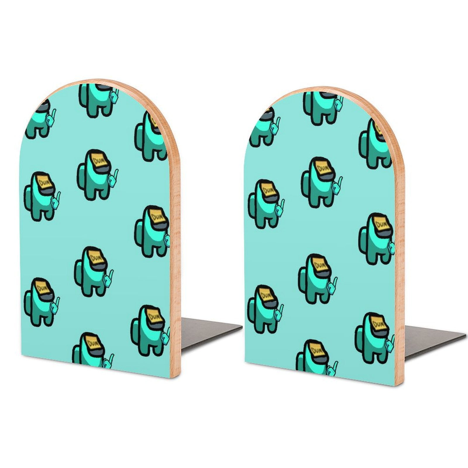Gaming Among-Us Book Ends Bookends for Shelves to Hold Books Small Non ...