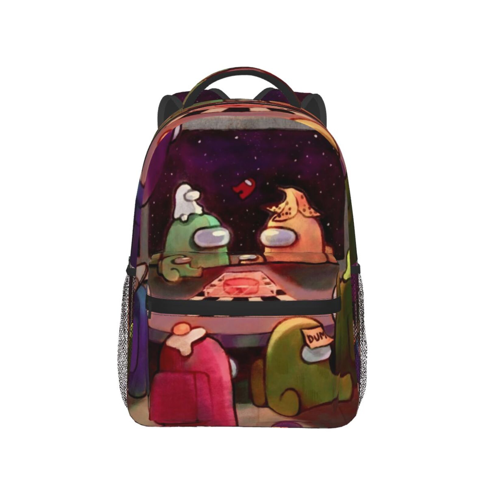 Gaming Among-Us Imposter Crewmate Backpack,Polyester Travel Backpack ...