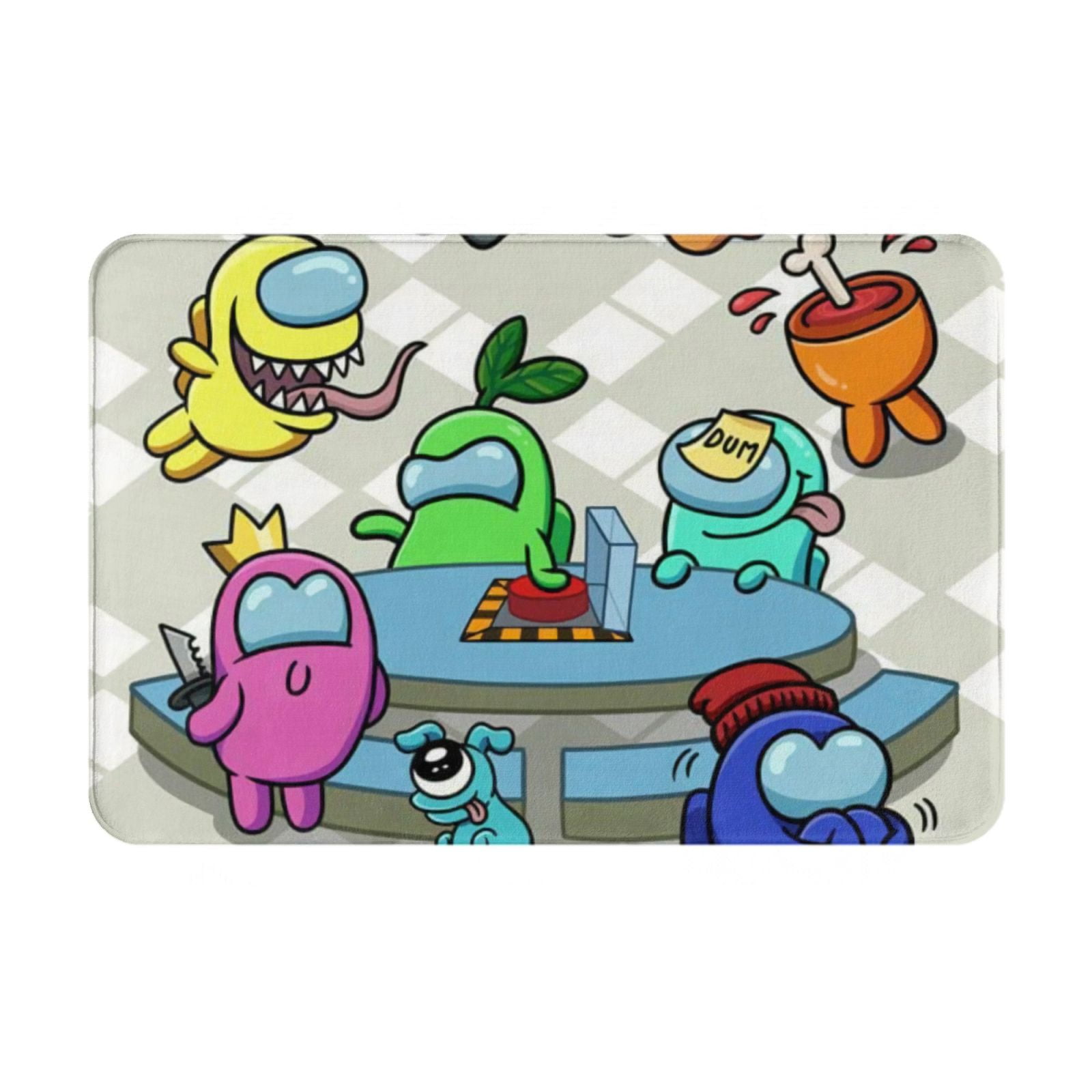 Gaming Among-Us Imposter Crewmate Bath Mat 16x24in,Bathroom Rugs ...