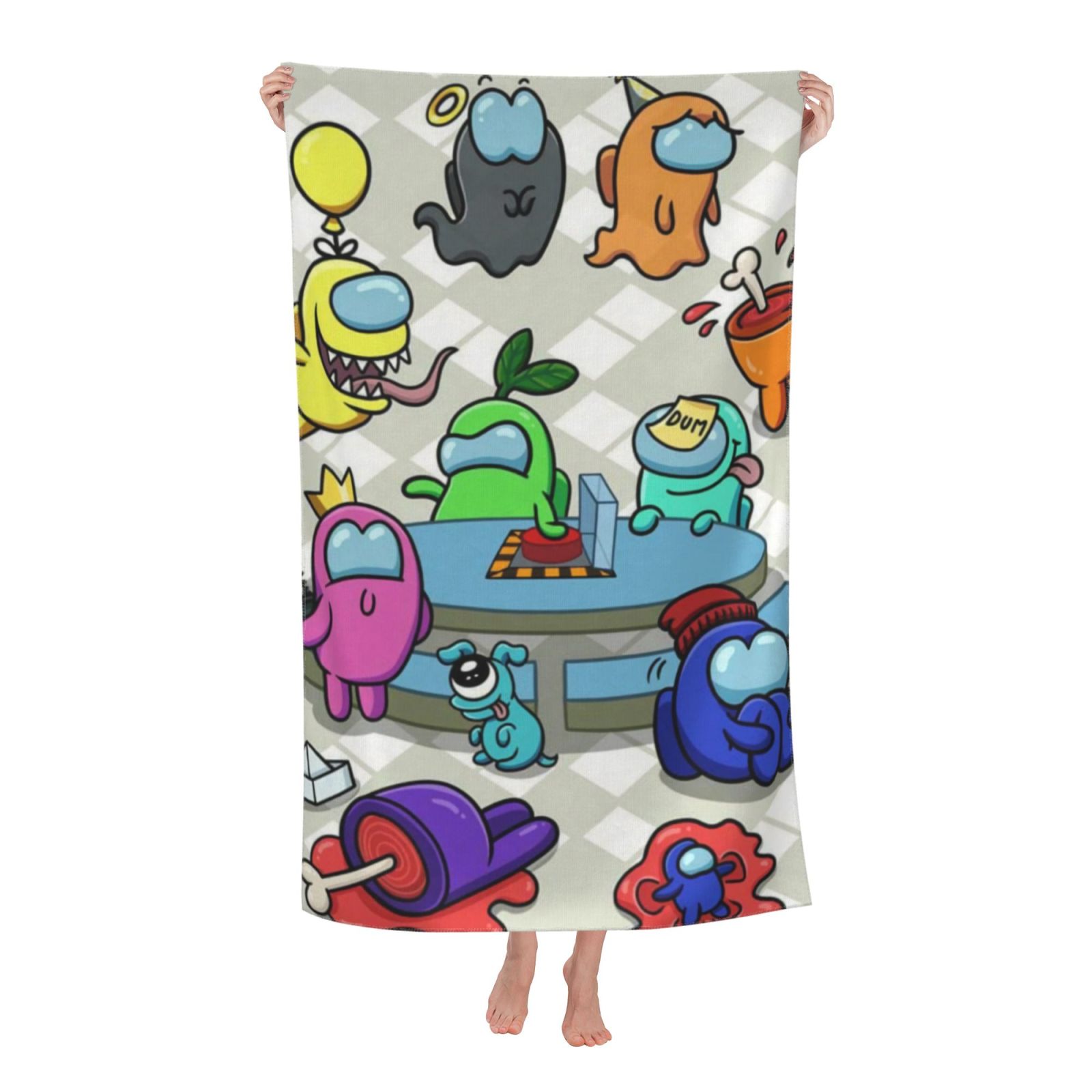 Gaming Among-Us Imposter Crewmate Bath Towels,Gaming Among-Us Imposter ...